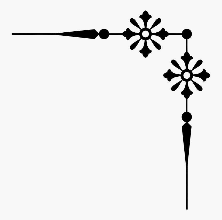 Decorative Floral Corner - Decorative Corner Png, Transparent Png ...