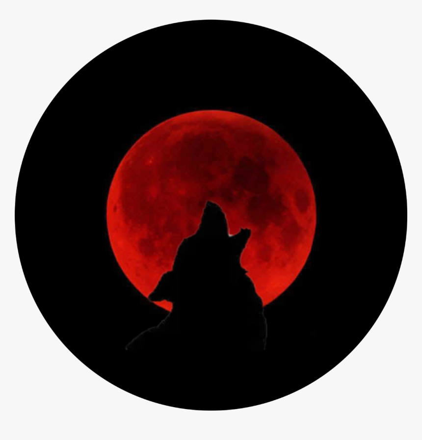 Transparent Wolf Howling Clipart - Red Moon Wolf Howling Png, Png ...