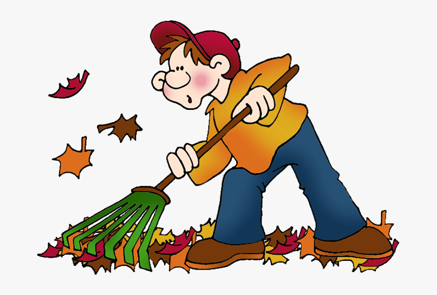 Raking Leaves Clipart Black And White