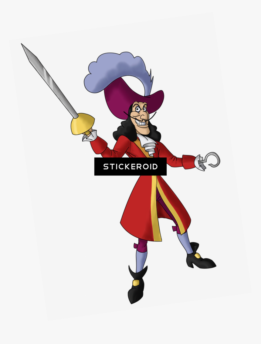 Captain Hook Cartoons Disney - Captain Hook Disney Cartoon, HD Png ...