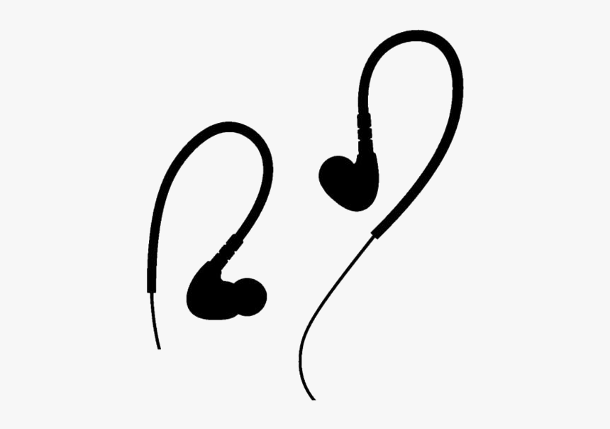 Earpiece Png Transparent Images - Ear Buds Silhouette, Png Download ...