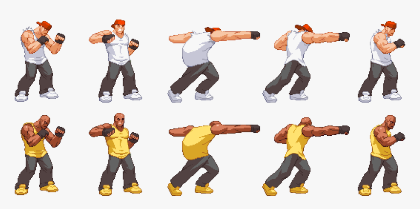 The Same Animation Used For Both Bad Guys - Fat Guy 2d Pixel, HD Png ...