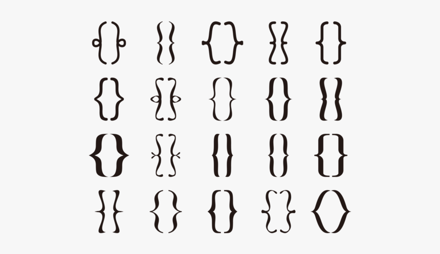 Bracket Icons Set - Transparent Bracket Shape Icon Png, Png Download ...