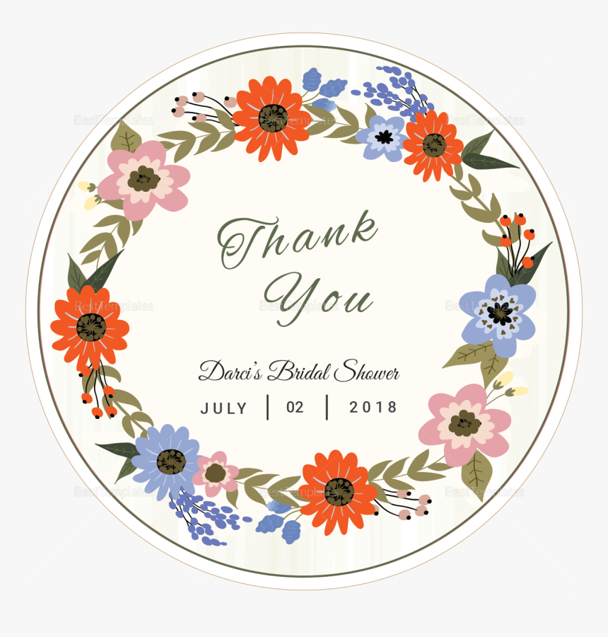Summer Floral Wedding Label Card Design Template - Ali Photography, HD ...