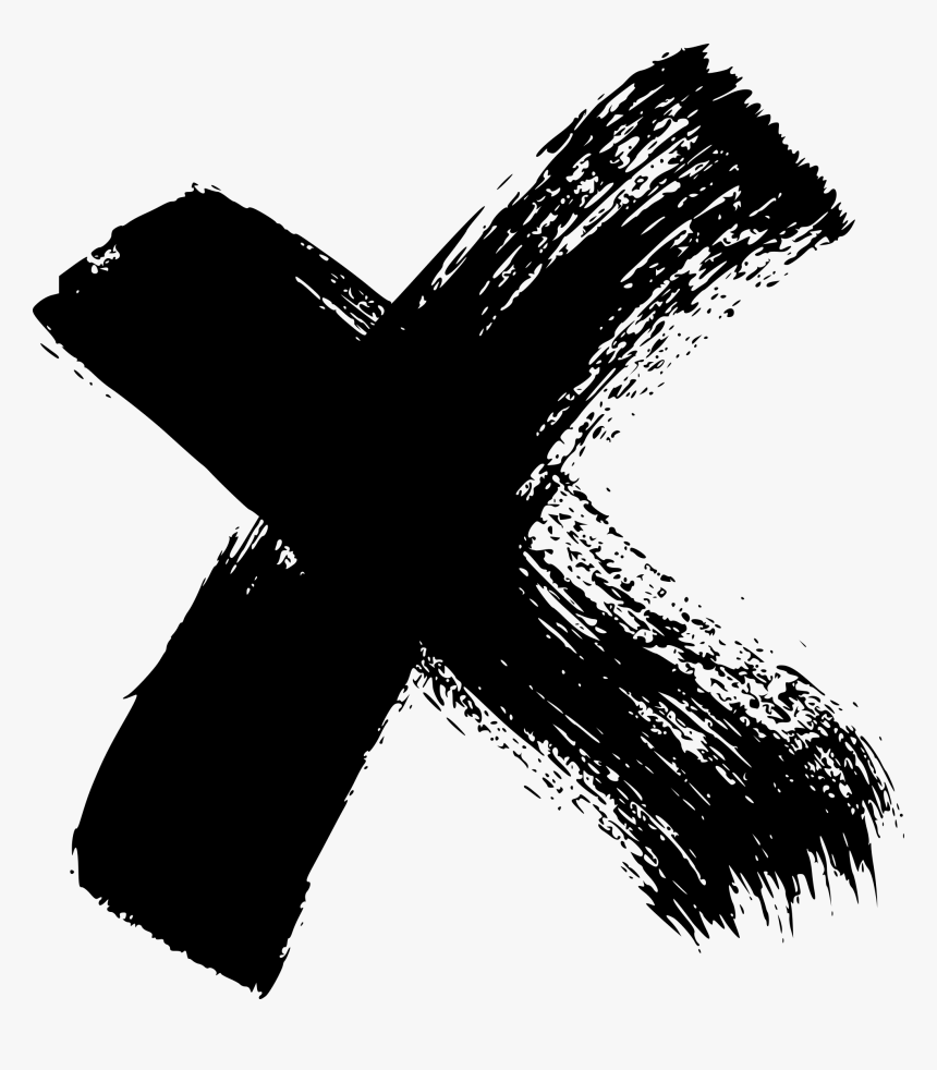 Transparent Cross Png Transparent - X Brush Stroke Png, Png Download ...