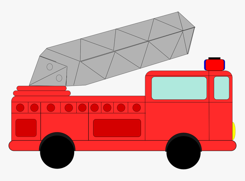 Red Fire Truck Clip Art, HD Png Download , Transparent Png Image - PNGitem