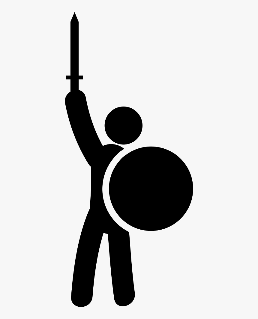 Warrior With Sword And Shield - Warrior Icon Png, Transparent Png ...
