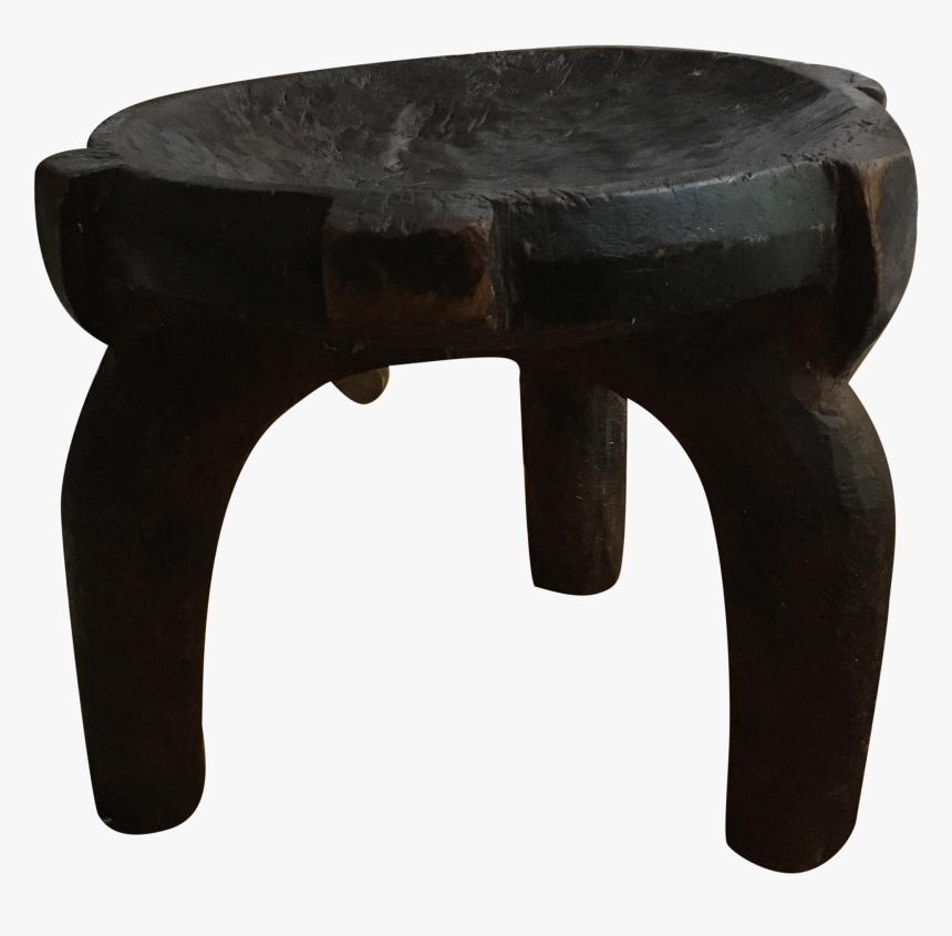Carved African Hehe Three Legged Stool, Tanzania - End Table, HD Png ...