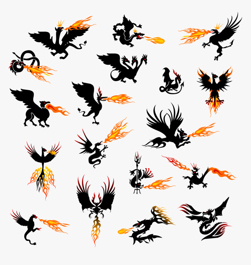 Dragon Fire Vector, HD Png Download , Transparent Png Image - PNGitem