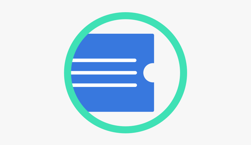 Ticket Half Icon Icon Ticket - Circle, HD Png Download , Transparent ...