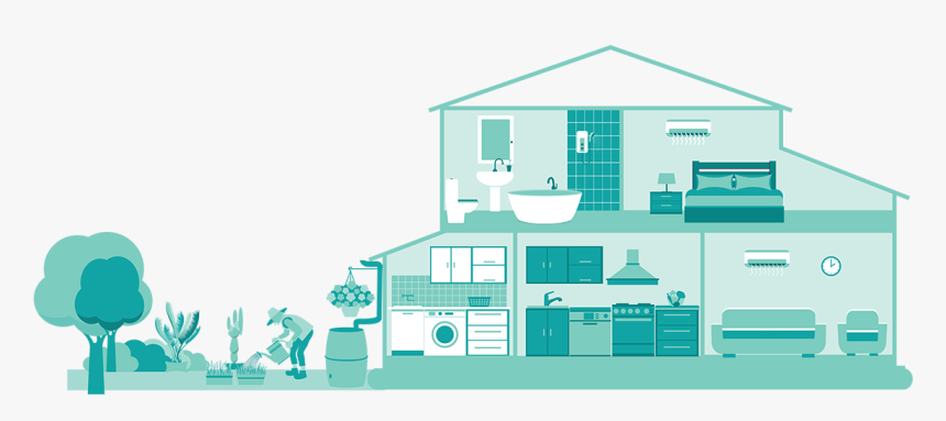 Water Saving House, HD Png Download , Transparent Png Image - PNGitem