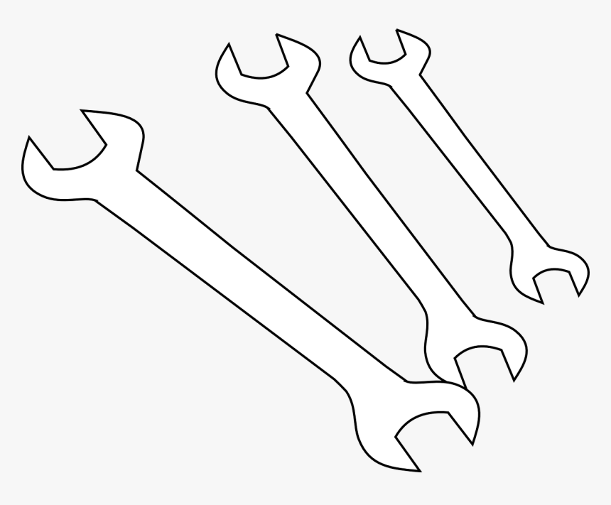 Wrench, Hardware, Outline, Tools, Work, Craft, Mechanic - Kunci Pas, HD ...