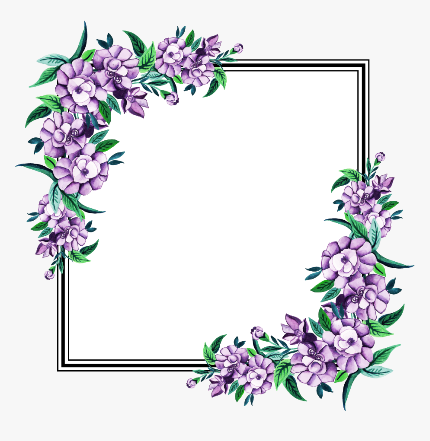 Flower Text Frame Free, HD Png Download , Transparent Png Image - PNGitem