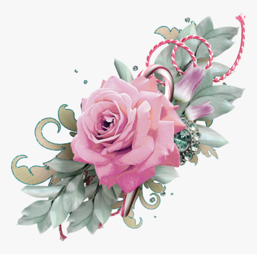 #mq #pink #rose #flower #border - Pink Rose Borders Transparent, HD Png ...