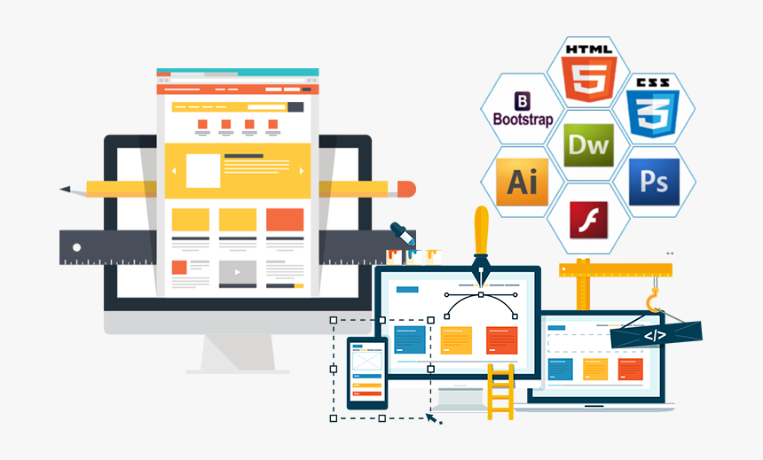 Responsive Design - Creative Web Design Banner, HD Png Download ...