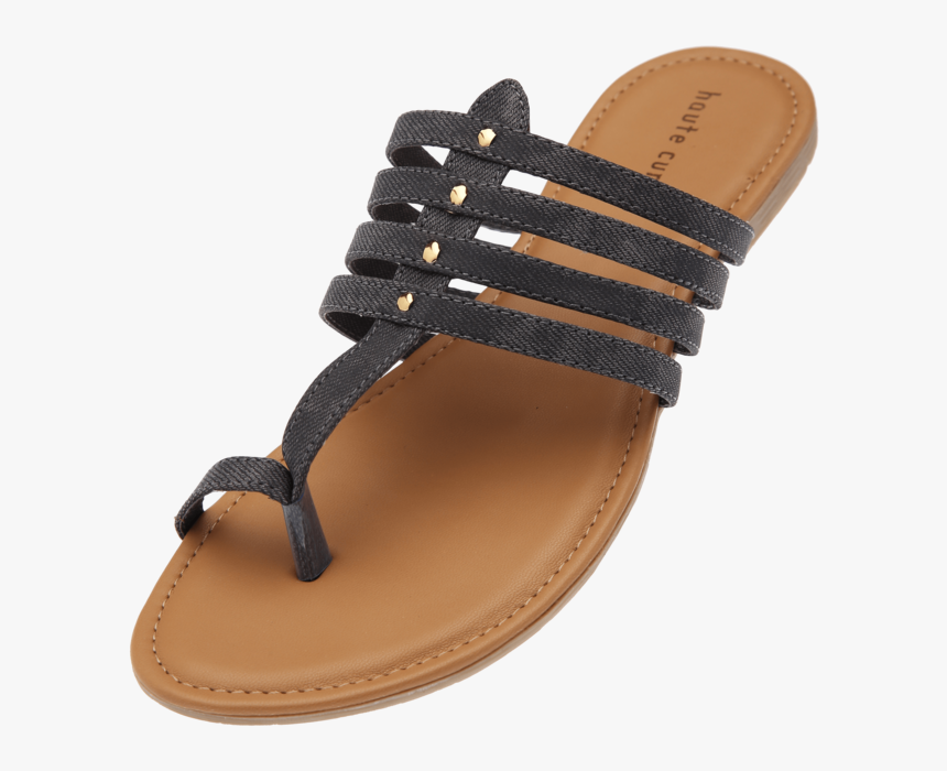 Womens Slipon Flat Chappal - Transparent Women Chappal, HD Png Download ...