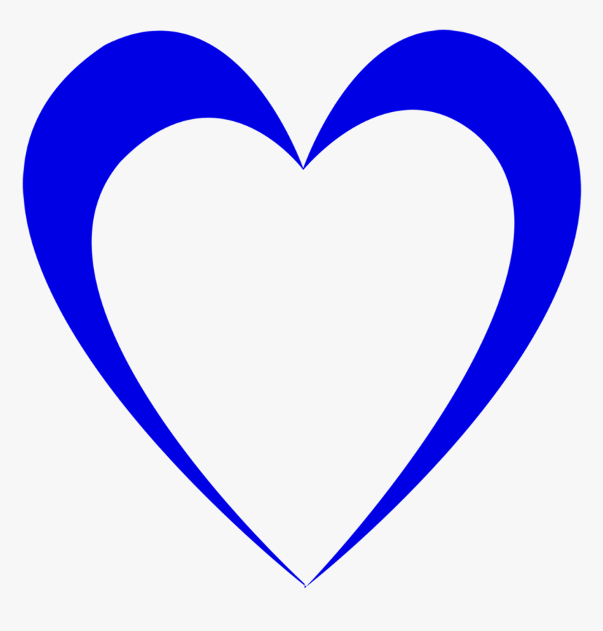 Blue Heart Outline