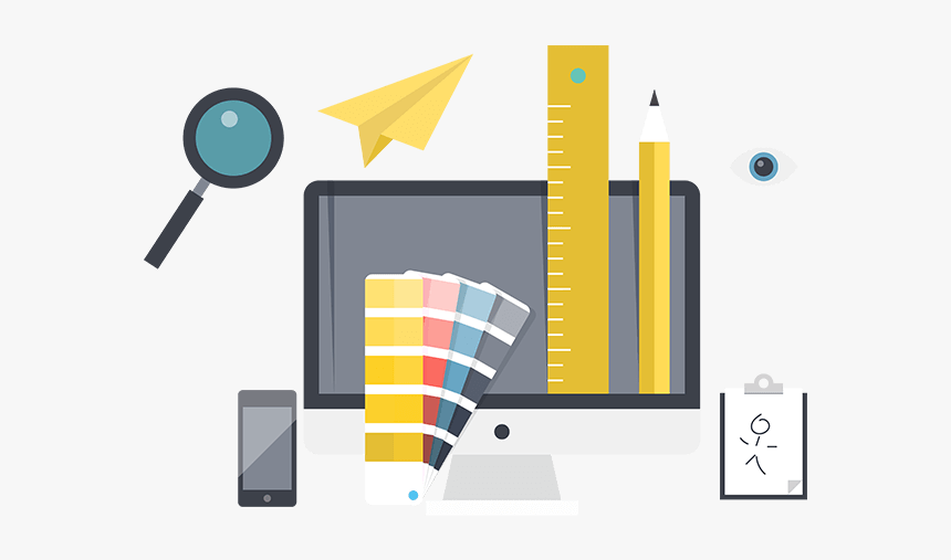 Illustration Of Several Designer Tools Including A - Graphic Designer ...