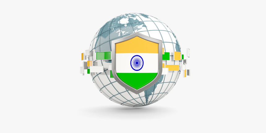 Globe With Shield - India Globe Logo, HD Png Download , Transparent Png ...