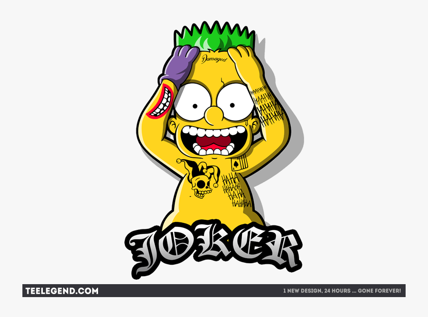 Joker Face Bart Simpson, HD Png Download , Transparent Png Image - PNGitem