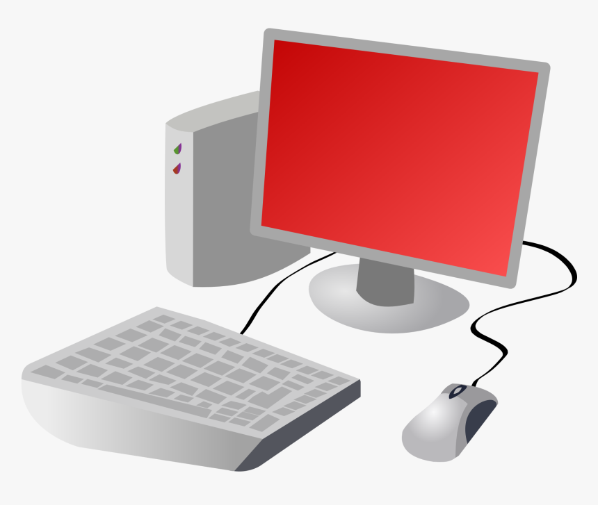Transparent Red Computer Clipart - Cartoon Computer Image Png, Png ...