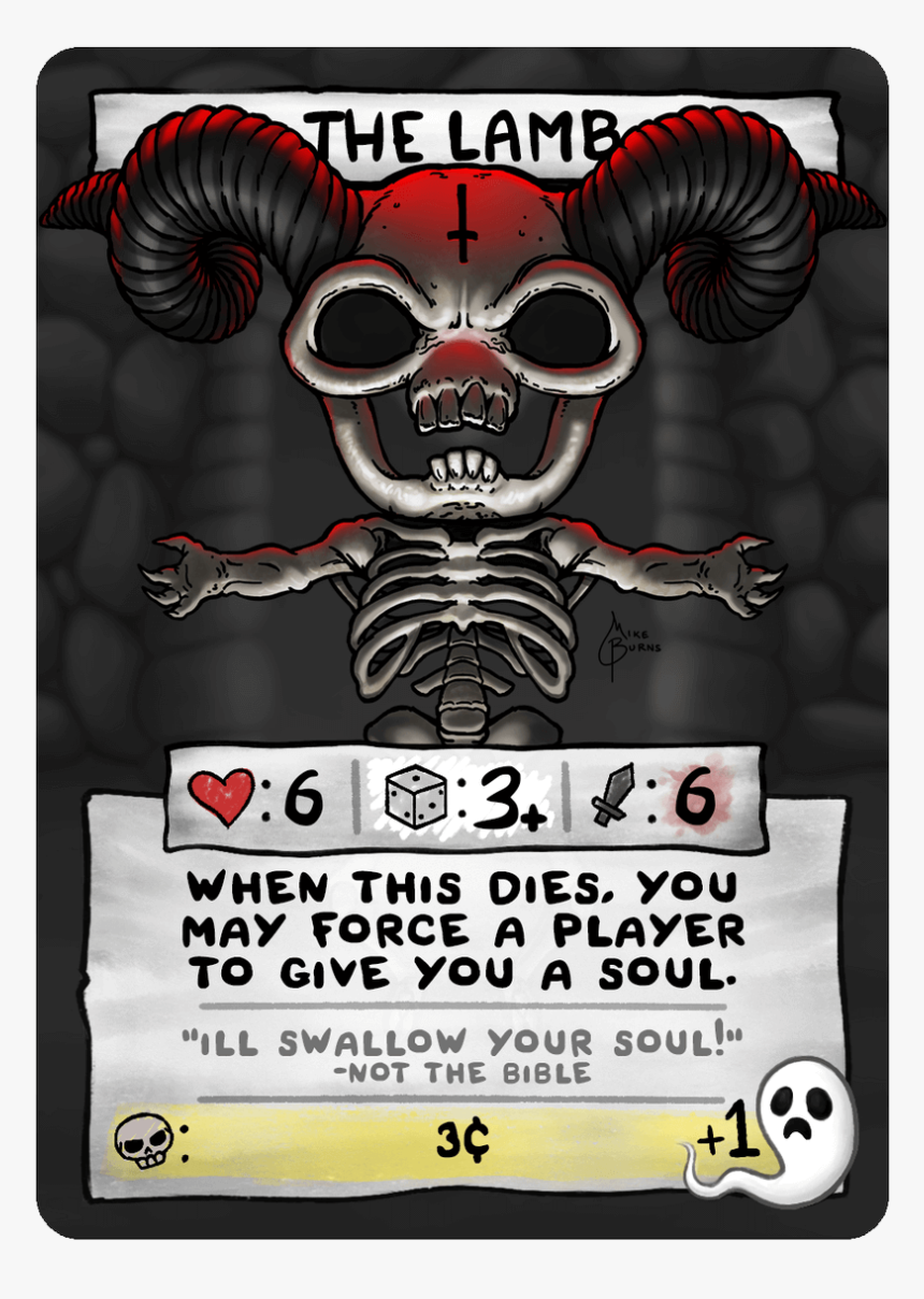 The Lamb - Binding Of Isaac Four Souls All Cards, HD Png Download ...