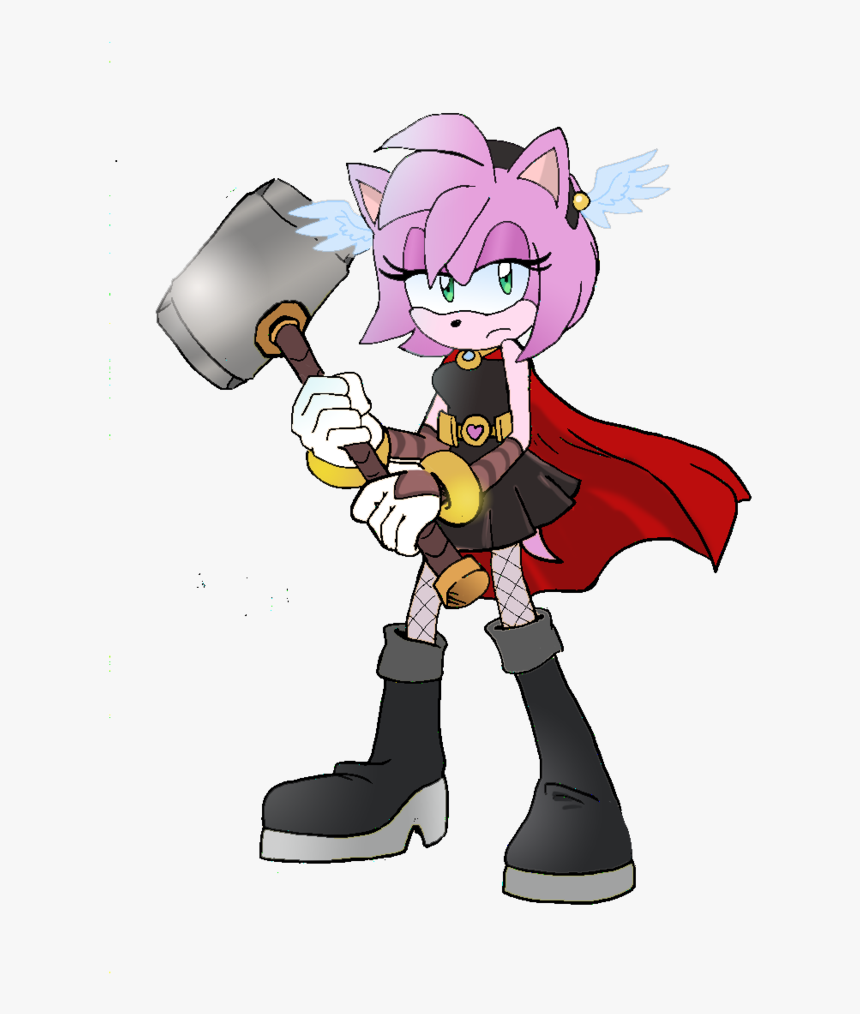 No Caption Provided - Amy Rose As Thor, HD Png Download , Transparent ...