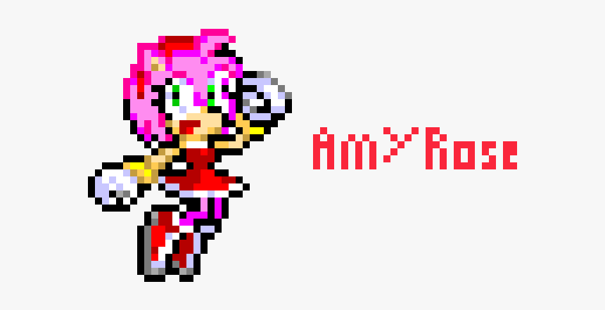 Sonic Amy Rose Pixel Art, HD Png Download , Transparent Png Image - PNGitem