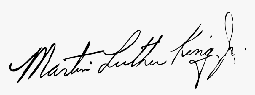 Dr Martin Luther King Jr Signature, HD Png Download , Transparent Png ...