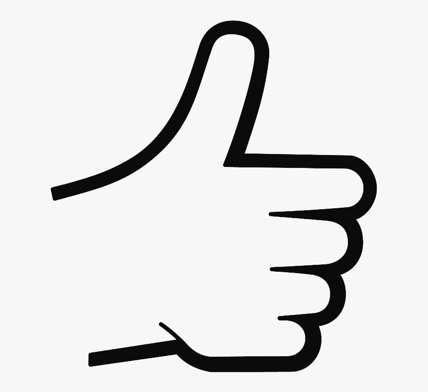 Thumb Signal Drawing Sketch Line Art - Thumbs Up Drawing Small, HD Png ...