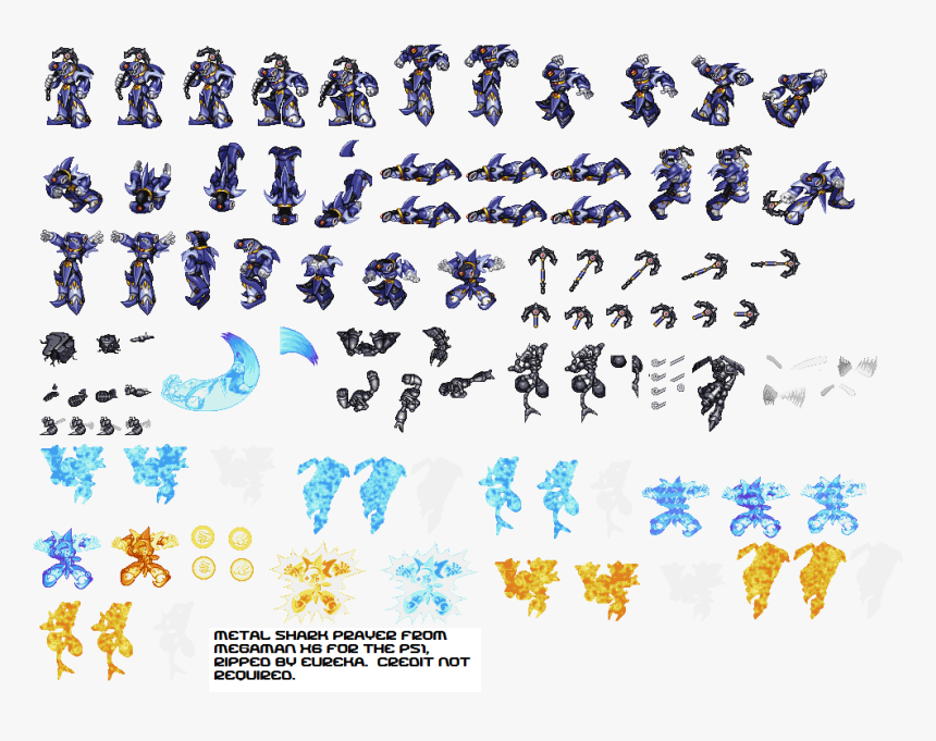 Metal Shark Player Sprites, HD Png Download , Transparent Png Image ...