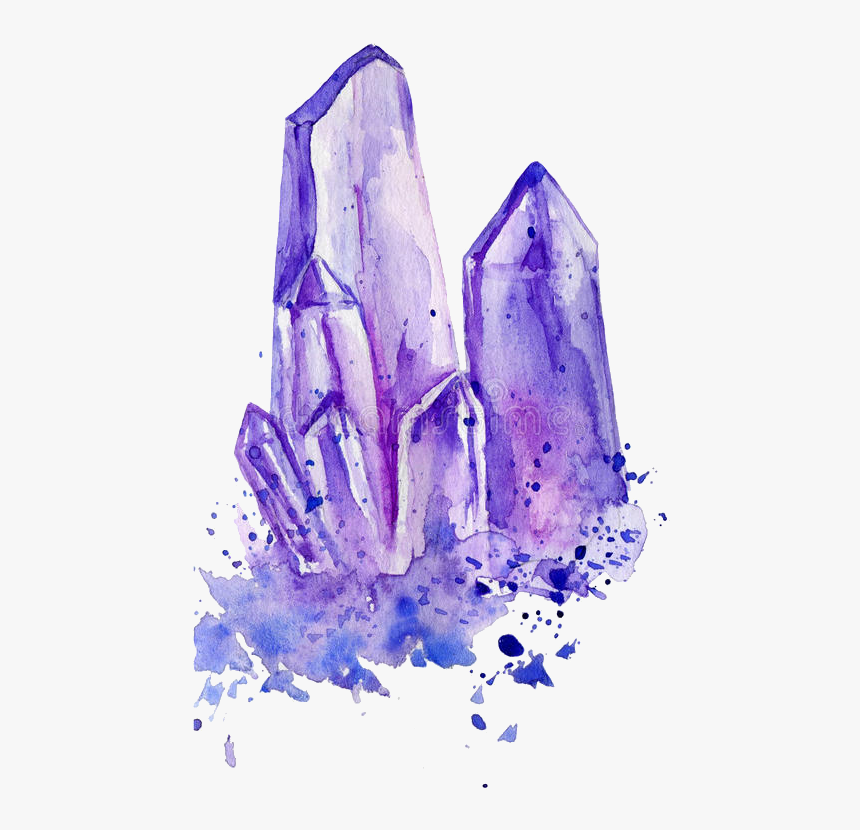 Image Transparent Stock Image Purple Amethyst Cluster - Amethyst ...