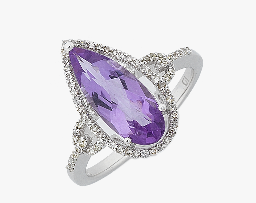 Diamond Clipart Amethyst - Amethyst Ring Transparent, HD Png Download ...