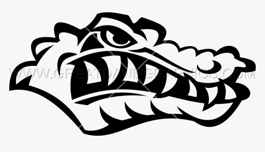 Gator Svg Black And White - Alligator Head Vector, HD Png Download ...