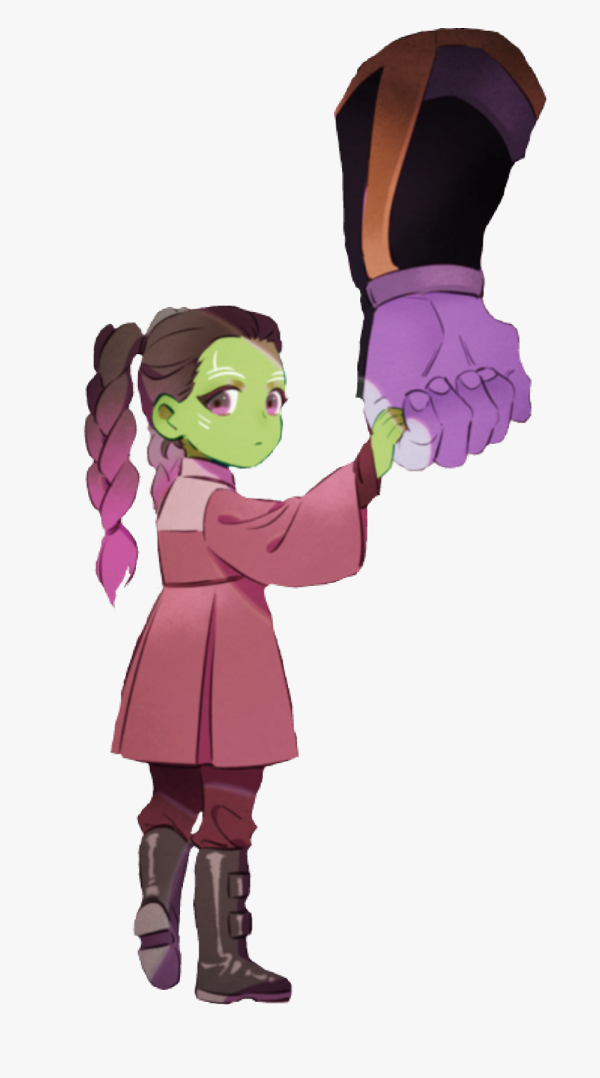 Thanos And Little Gamora , Png Download - Gamora Thanos Fan Art ...