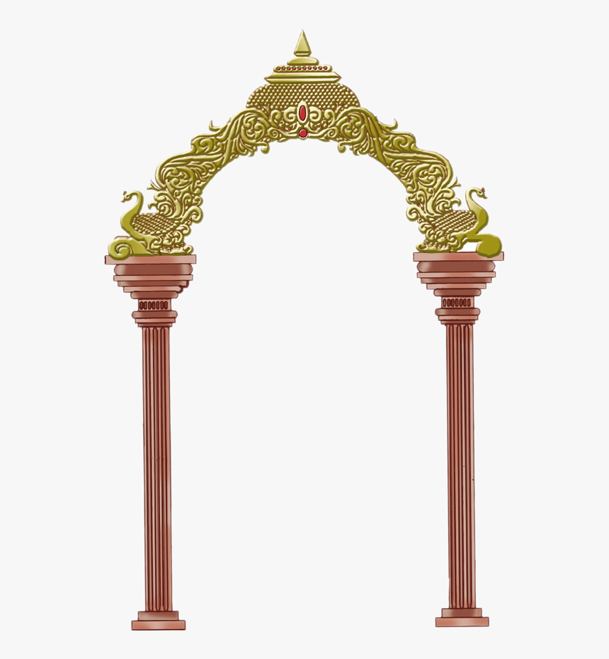 Peacock Clipart Colour Frame - Temple Arch Png, Transparent Png ...