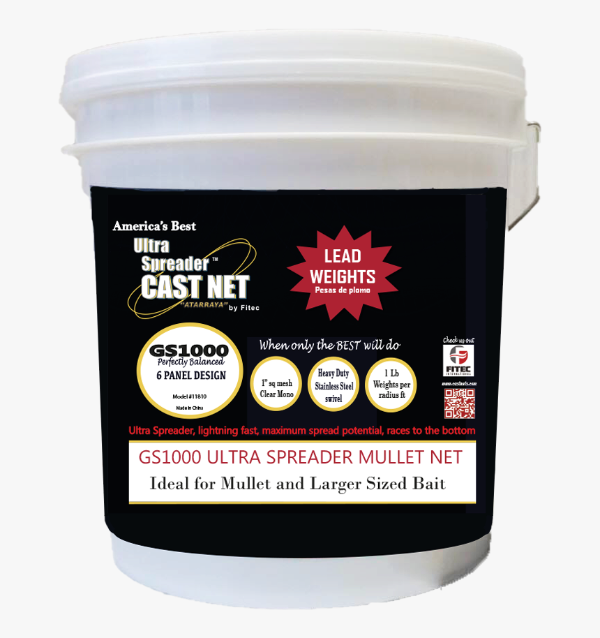 Cast Net Gs 1000 Mullet - Plastic, HD Png Download , Transparent Png ...