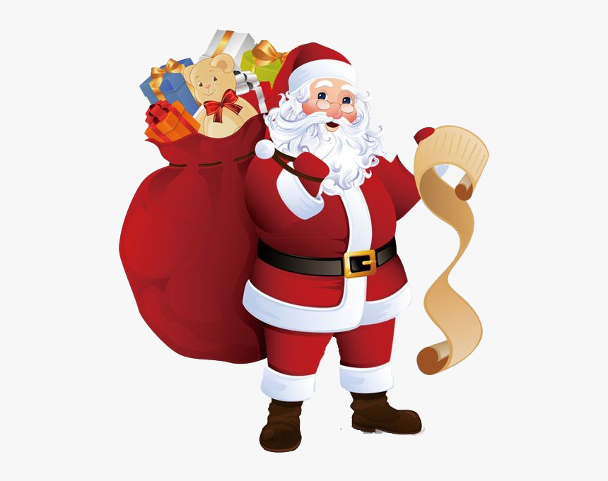 Christmas Father Png Free Image Download - Santa Claus With Presents ...