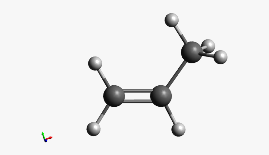 Propylene 3d Balls - Propene Ball And Stick Model, HD Png Download ...