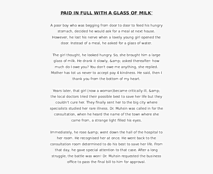 Paid Full With A Glass Of Milk, HD Png Download , Transparent Png Image ...