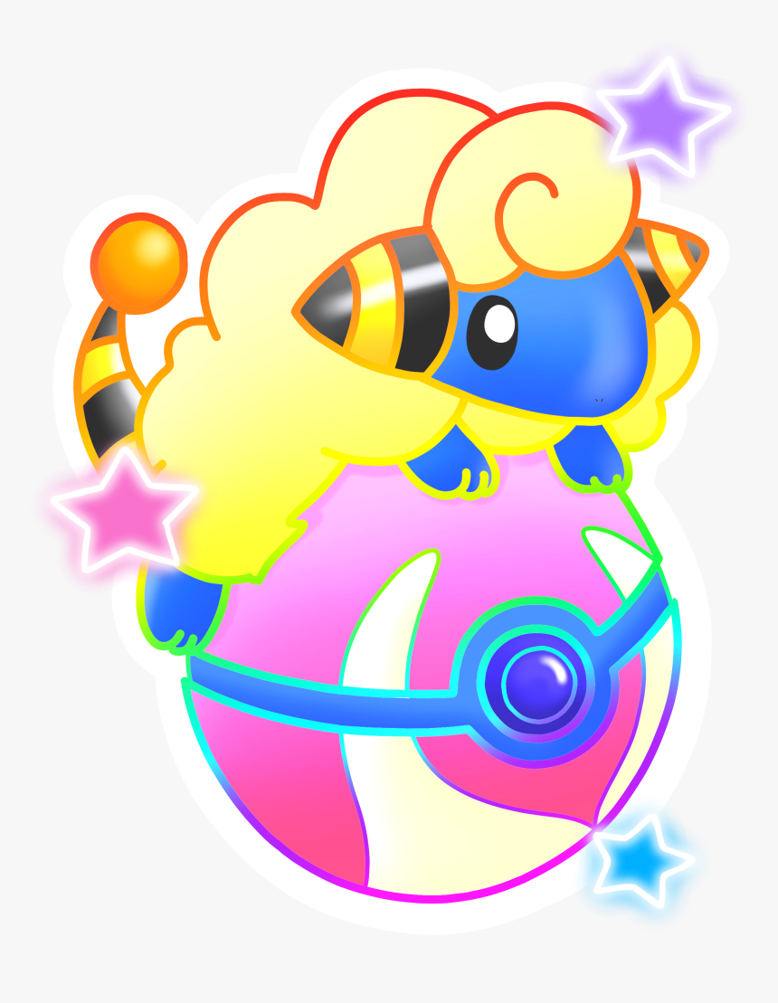 Mareep Pokeball Sticker Clipart , Png Download, Transparent Png ...