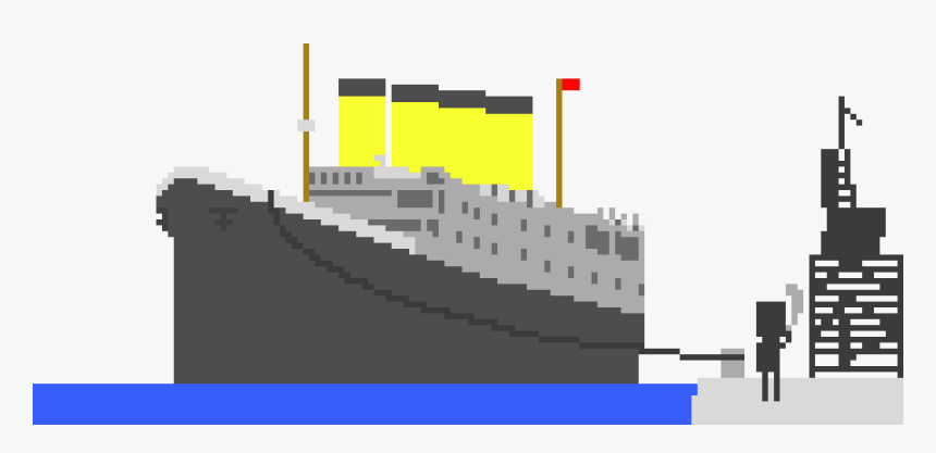 Transparent Titanic Png - Titanic Pixel Art, Png Download , Transparent ...