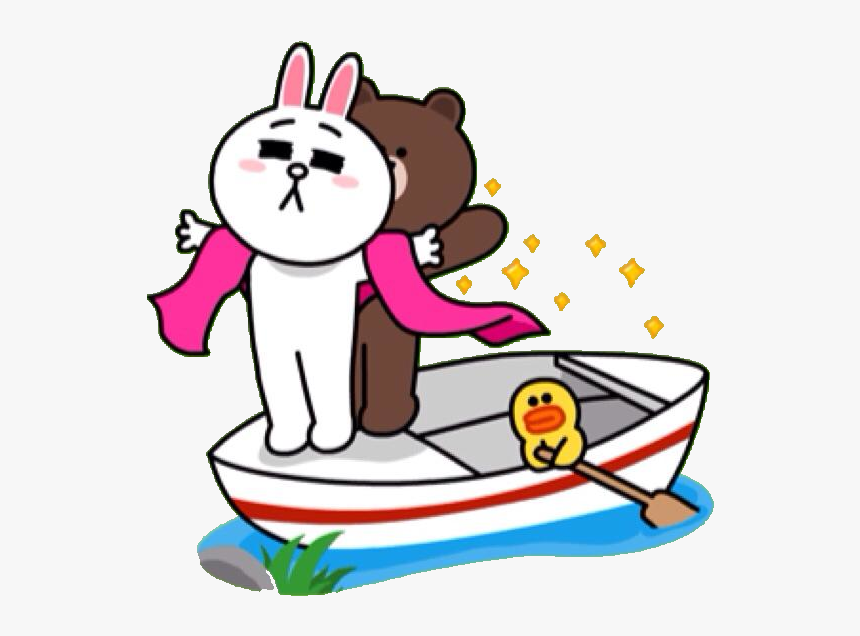Line Stickers Brown And Cony Clipart , Png Download - Line Cony And ...