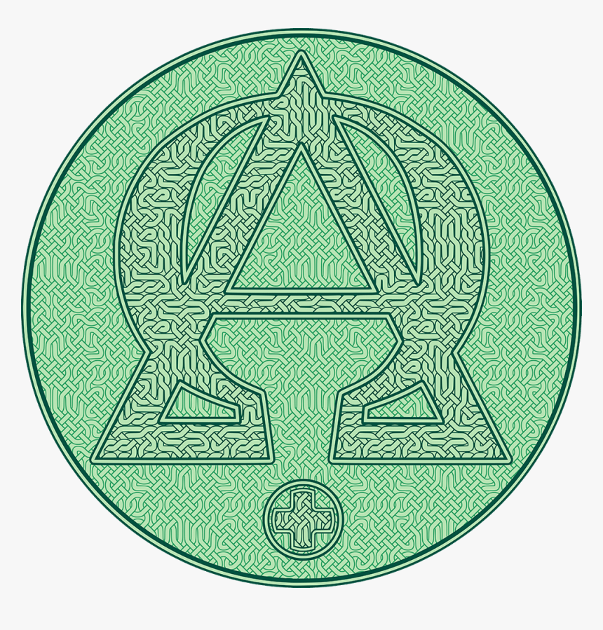 Alpha And Omega Green Circle Version - Emblem, HD Png Download ...