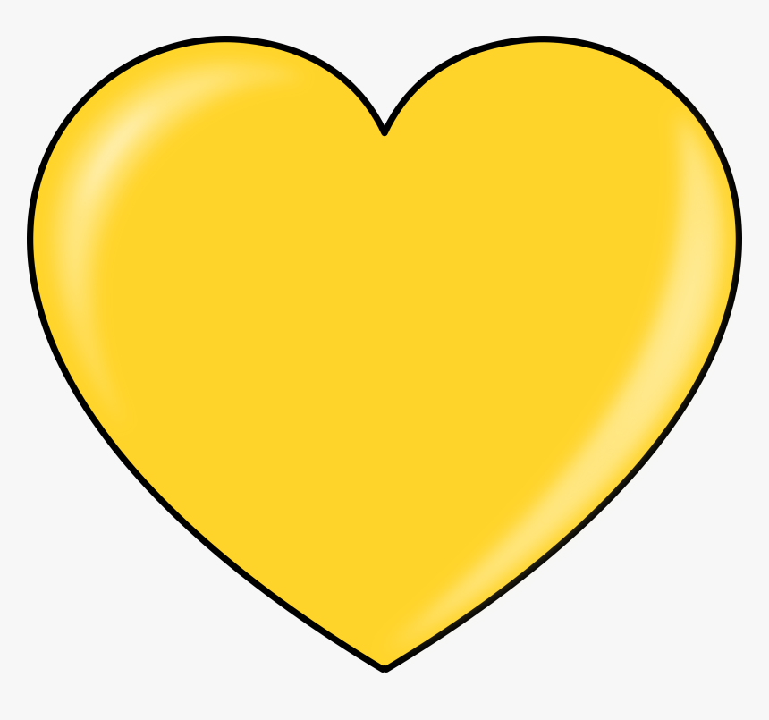 Yellow Heart Cartoon, HD Png Download , Transparent Png Image - PNGitem