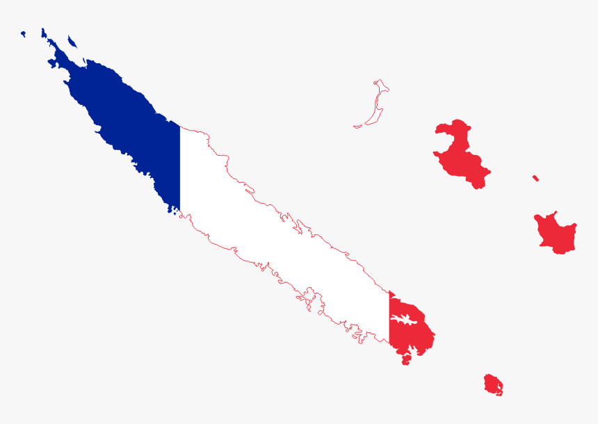 Flag Map Of New Caledonia - New Caledonia Flag Map, HD Png Download ...