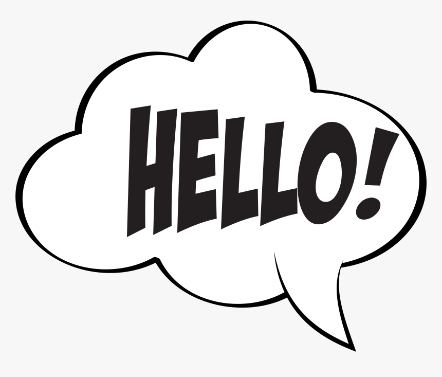 Hello Download Png Image - Hello Black And White, Transparent Png ...