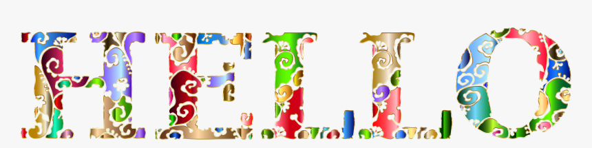 Hello Typography No Background Clip Arts - Transparent Background Hello ...