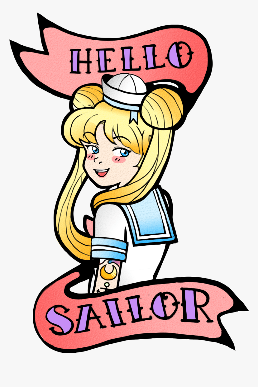 Hello Sailor Tattoo - Transparent Sailor Tattoo, HD Png Download ...