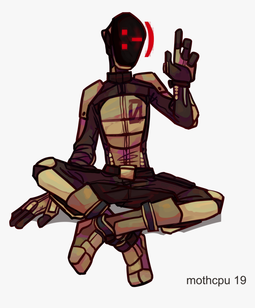 Zer0 Borderlands - Sitting, HD Png Download , Transparent Png Image ...